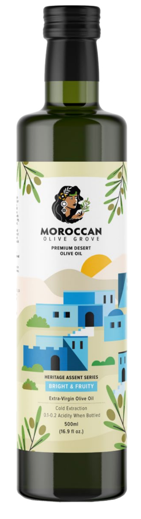 Moroccan Olive Grove - Morroco - Blue Bright and Fruity EVOO - 16.9 oz ...