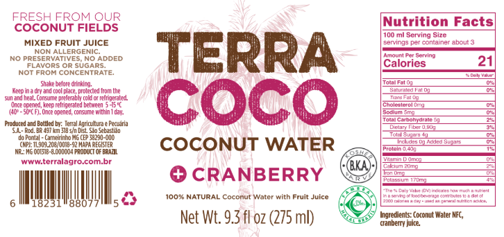 Terra Coco - Brazil - Coconut Water with Cranberry Juice - 12pk — Alta ...